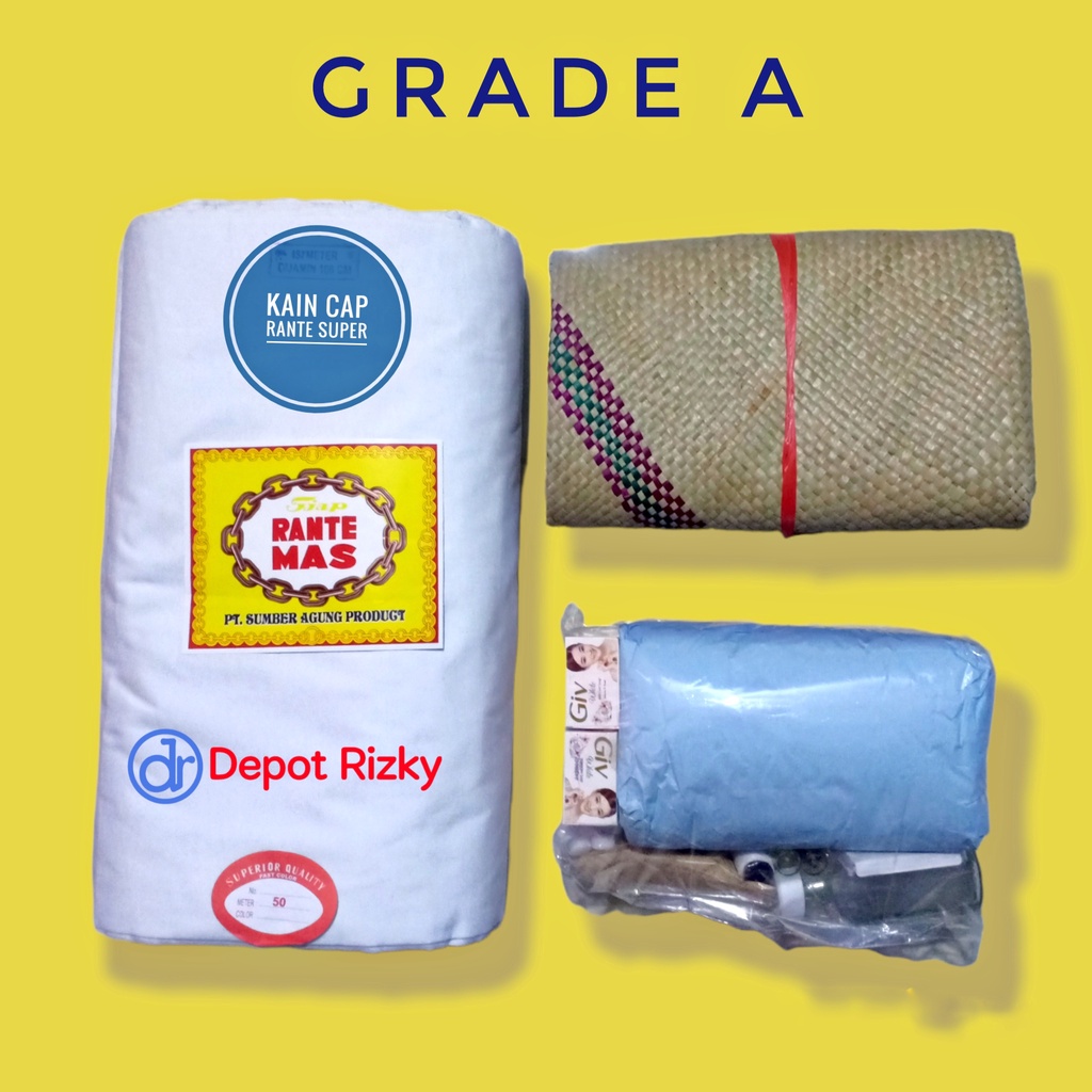 Jual Kain kafan perlengkapan jenazah mayit 12 M 14 M komplit satu set ...