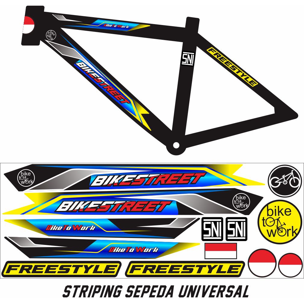 Jual STIKER MOTIF SIMPLE STRIPING VARIASI UNIVERSAL ALL SEPEDA MTB ...