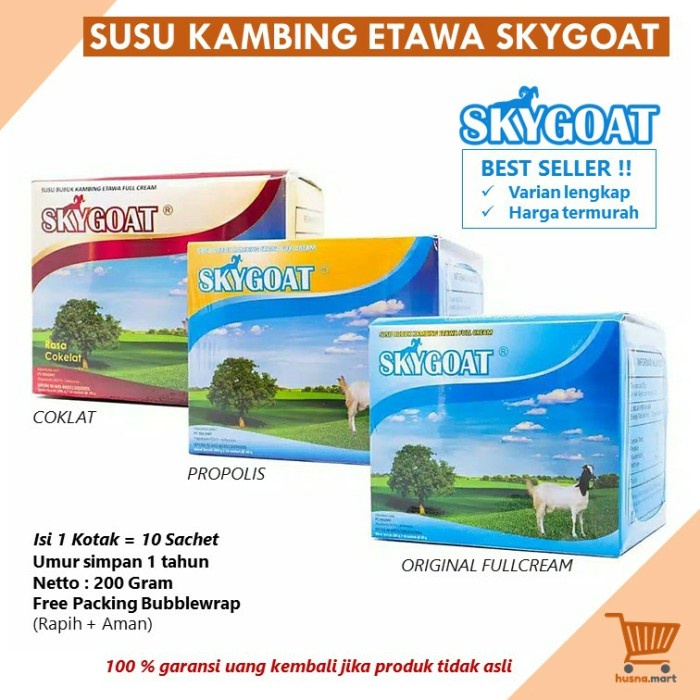 Jual SkyGoat Susu Bubuk Kambing Etawa Sky Goat Varian Rasa Original ...