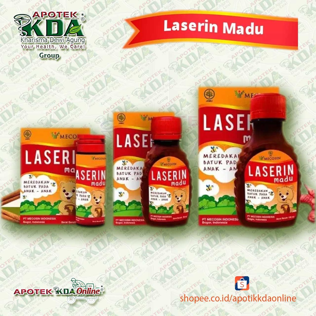 Jual LASERIN MADU 60 ML | SIRUP LASERIN | OBAT BATUK ANAK, ASMA, MUNTAH ...