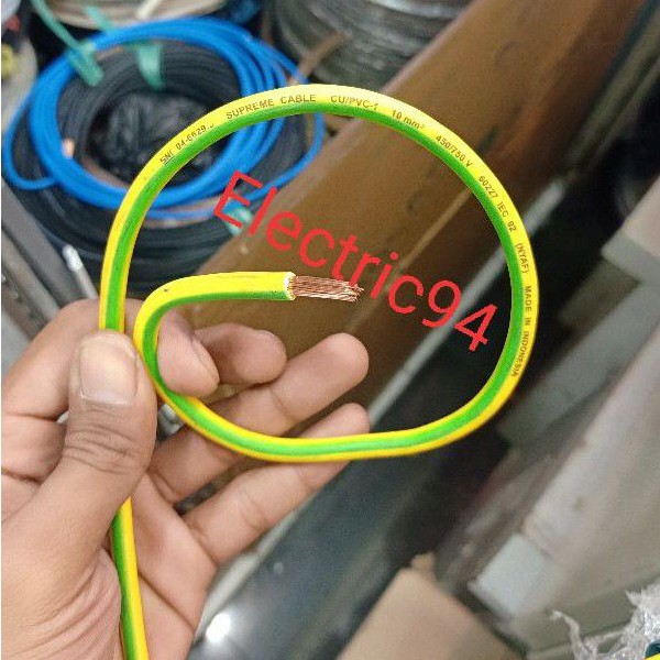 Jual Kabel grounding nyaf 10mm kuning hijau per meter | Shopee Indonesia