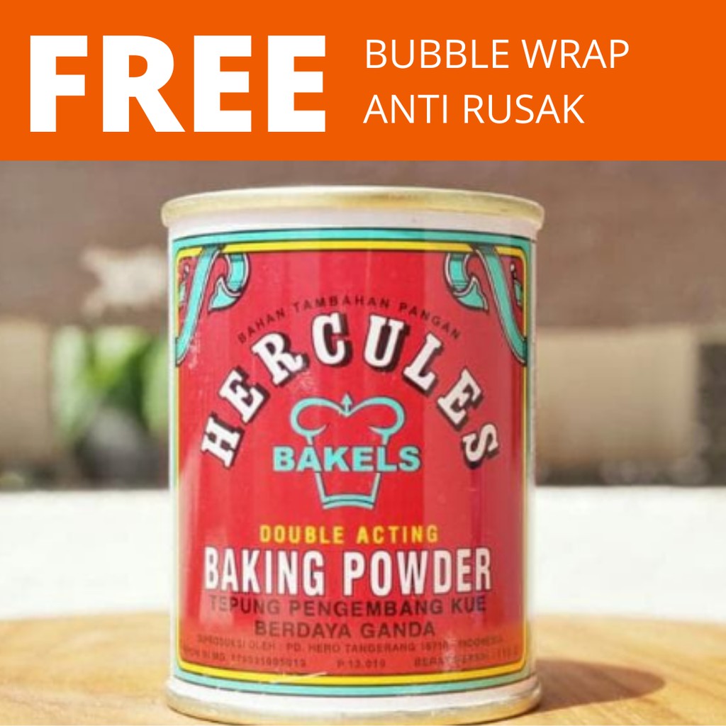 Jual Baking Powder Hercules Double Acting kemasan kaleng 110gr | Shopee ...