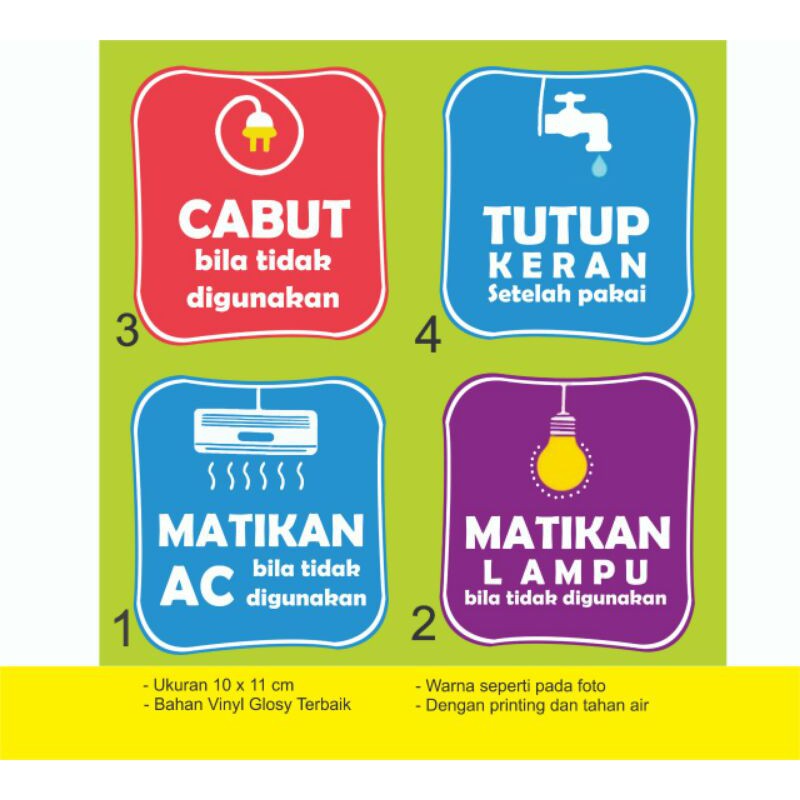 Jual STIKER HEMAT ENERGI UNTUK KANTOR RUMAH DAN WORKSHOPE | Shopee ...