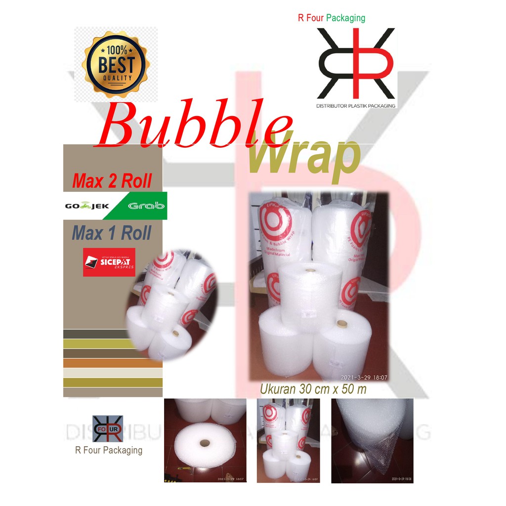 Jual Bubble Wrap U PACK 30cm x 50m Bening | Shopee Indonesia