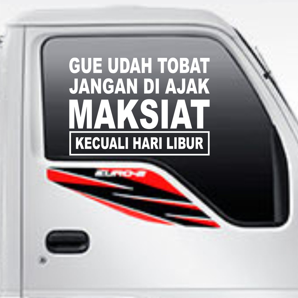 Jual Cutting sticker lucu untuk kaca mobil kata" lucu buat di mobil ...