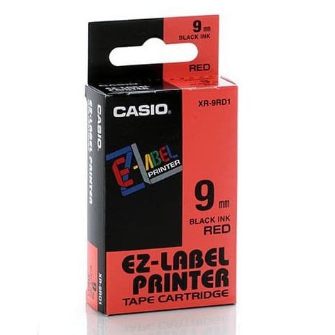Jual EZ - Label Printer Casio 9mm Black Ink Red ORIGINAL | Shopee Indonesia