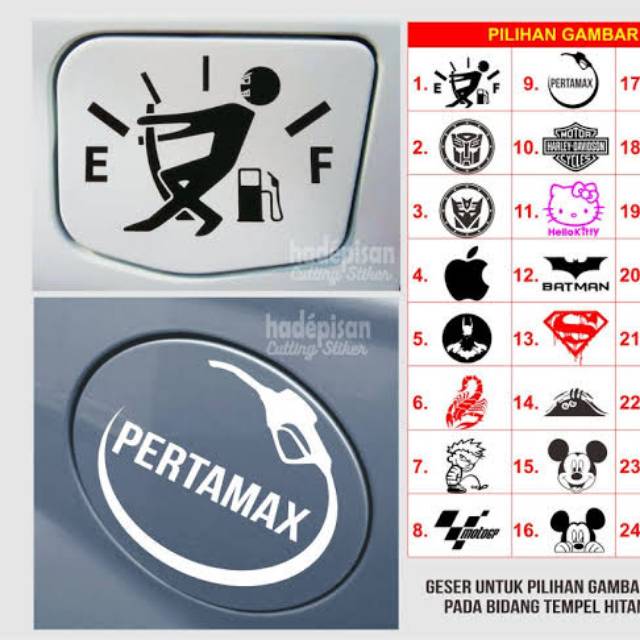 Jual Stiker tutup tangki cutting sticker custom sticker mobil | Shopee ...