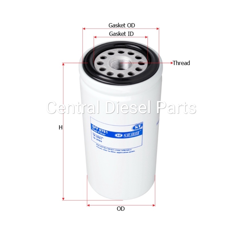 Jual Fuel Filter Solar 1R-0751 1R-0759 SFF0751 SFF 0751 Sure Filter ...