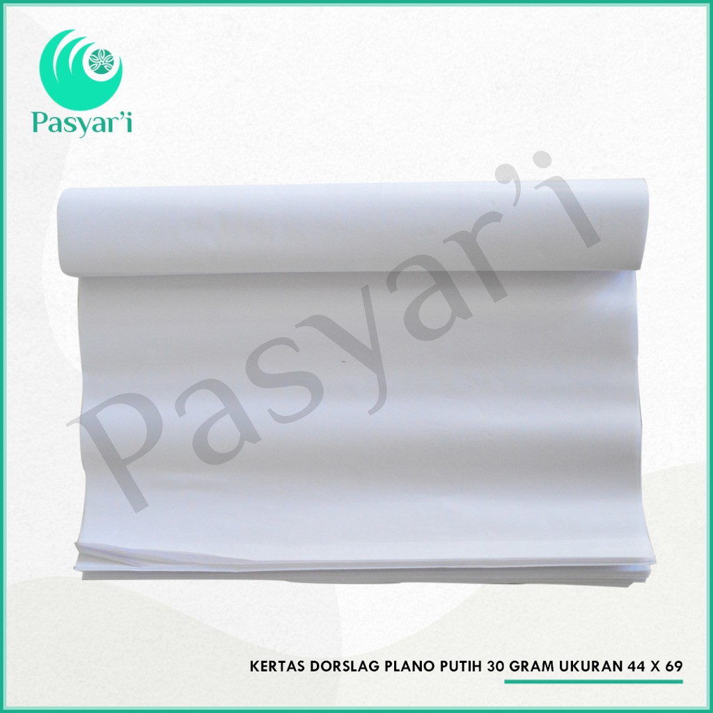 Jual [ per ROLL ] Kertas Dorslag Plano Putih 30 Gram Ukuran 44 x 69 / ...