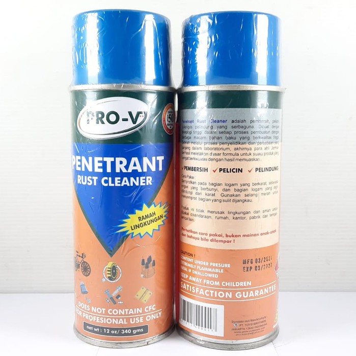 Jual Anti Karat Spray Serbaguna - PRO-V 340gms Super Penetrant Rust Cleaner Oil Pelindung ...