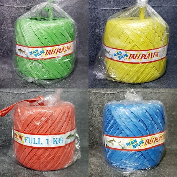 Jual Tali Rafia Ikan Bilih Warna Warni / Putih 1 kg per rol Tali ...