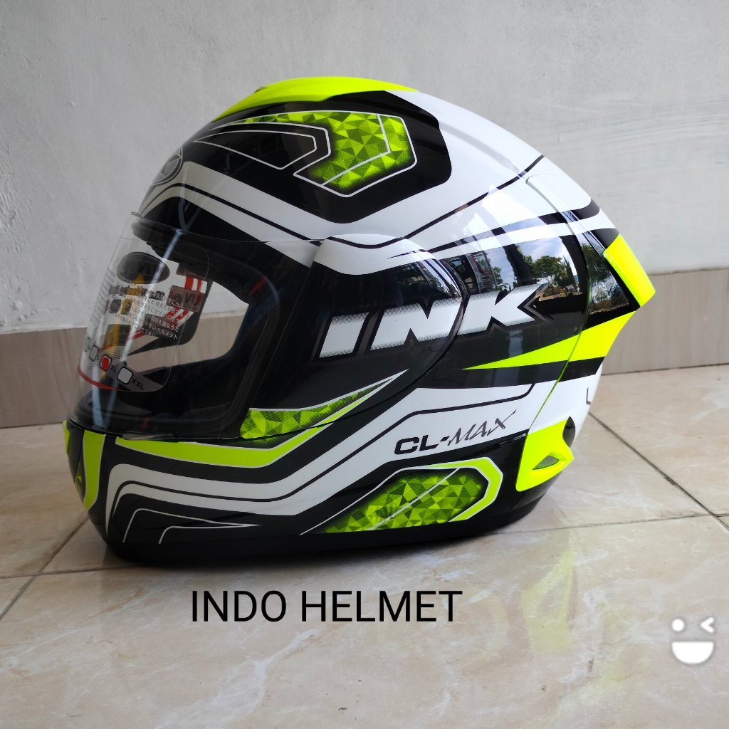 Jual HELM INK CL MAX#5 YELLOW FLUO ORI INK CL MAX | Shopee Indonesia