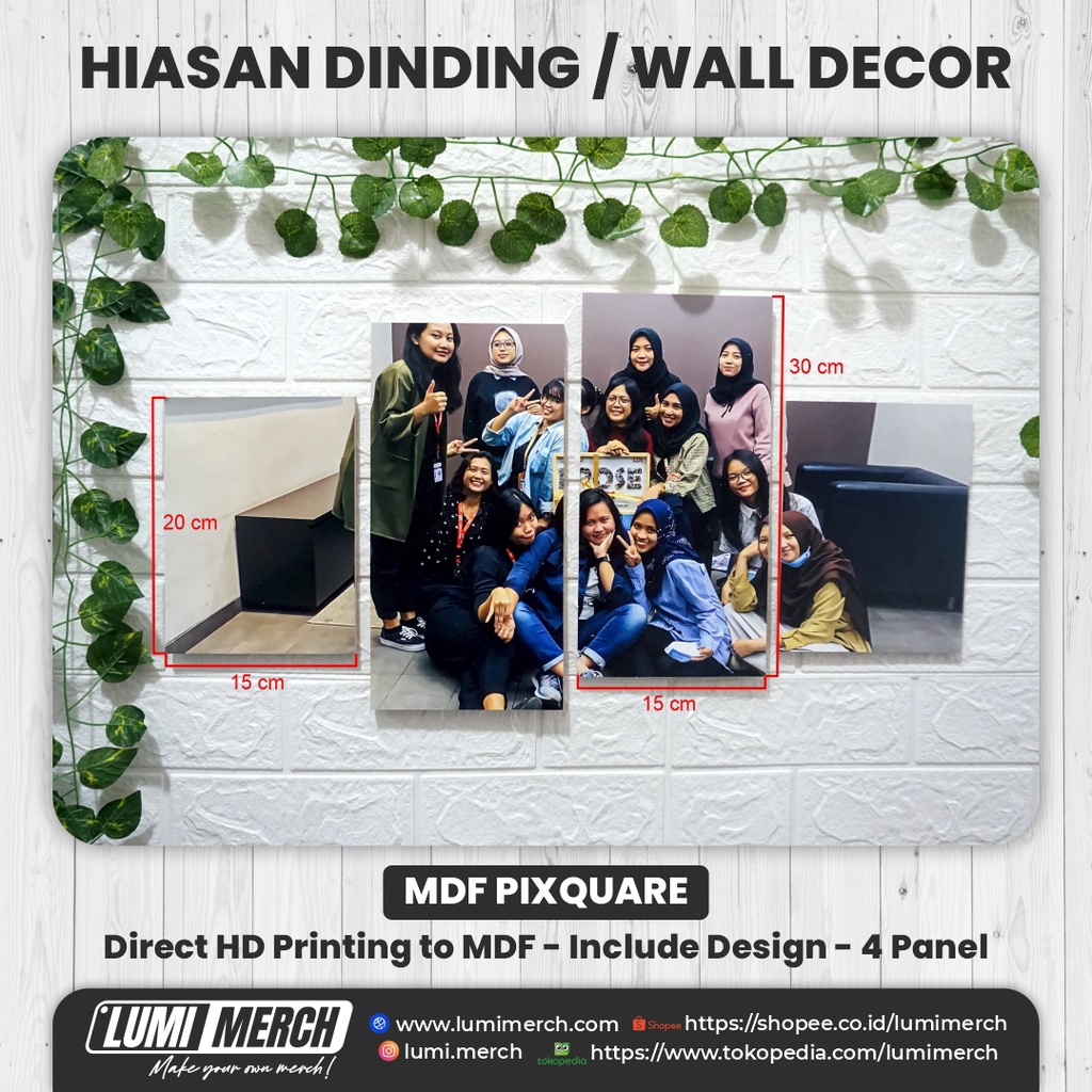 Jual Hiasan Dinding Wall Decor Custom Printing Foto / Quotes MDF 4 ...