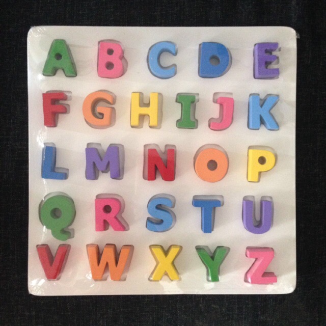 Jual Puzzle Tebal Alphabet Uppercase/ Puzzle Chunky huruf besar ...