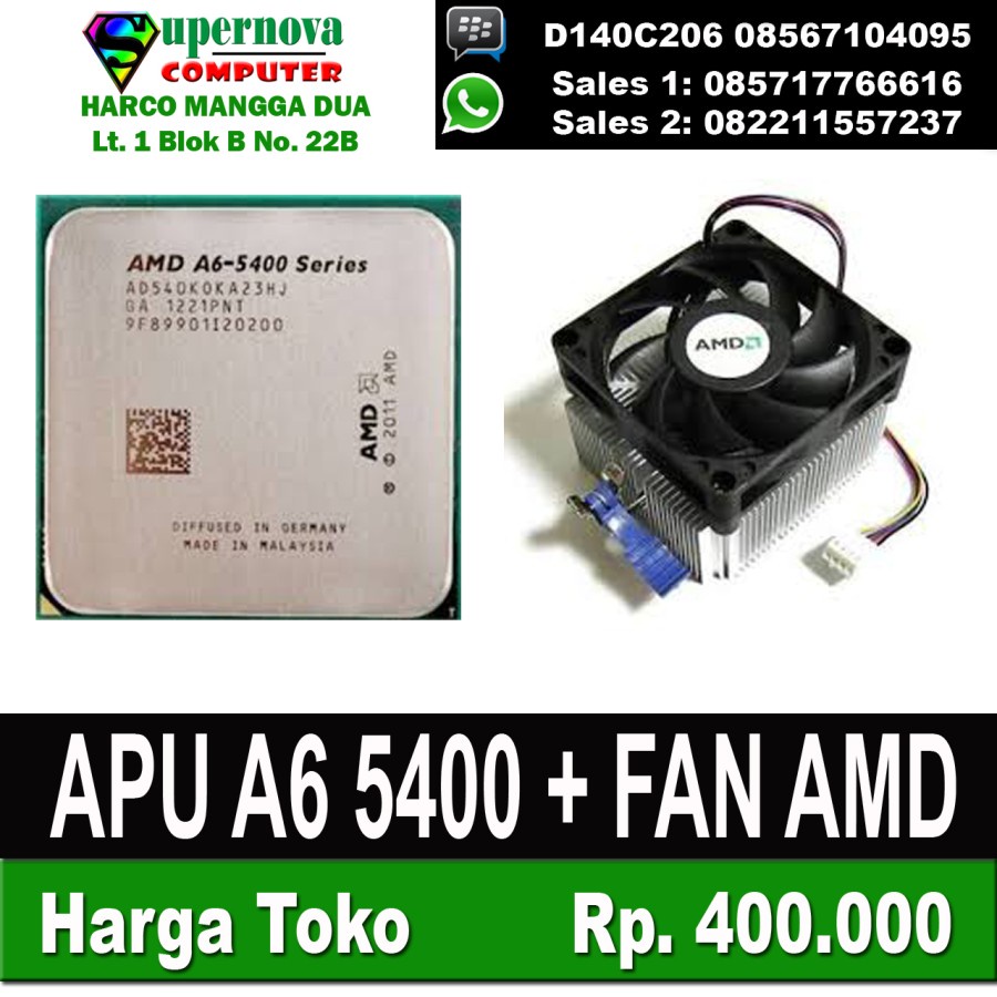 Jual PROSESOR A6 6400 PLUS FAN AMD | Shopee Indonesia