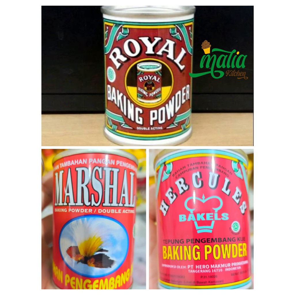 Jual Hercules baking powder double acting kemasan kaleng 110 gram ...