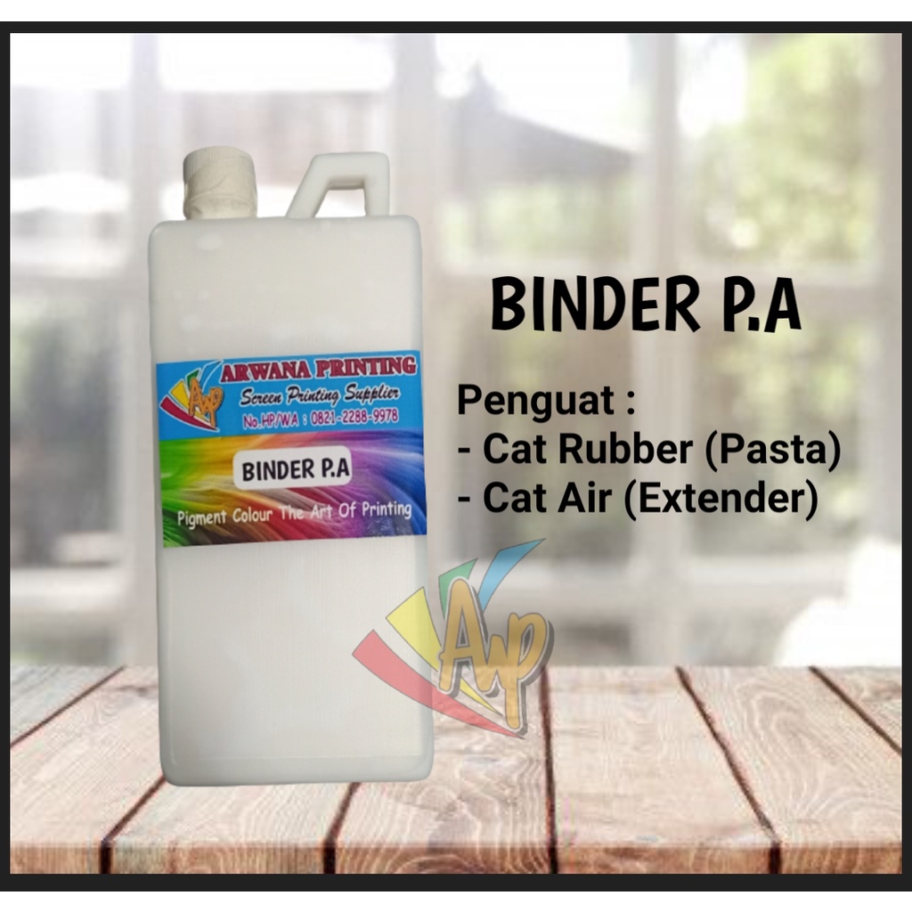 Jual Binder P.A Penguat Cat Sablon Extender Dan Rubber 1kg | Shopee ...