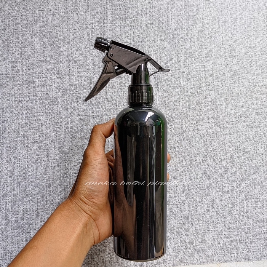 Jual Botol Spray 500ml Hitam Pet Plastik Tebal Model Tinngi Spray ...