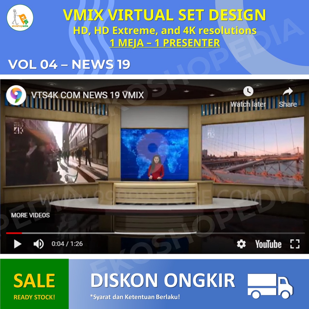 Jual VMIX VIRTUAL SET DESIGN 4K - 1 MEJA 1 PRESENTER v1.3 | Shopee ...