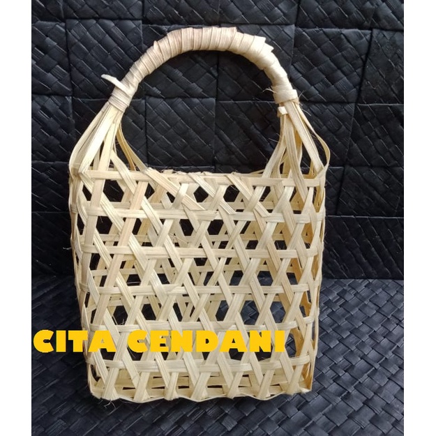 Jual Anyaman Bambu 13x4x10 Keranjang Bingkisan Botol Hampers Kemasan ...