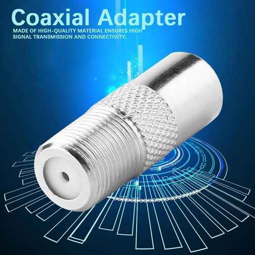 Jual Socket Female To Plug TV Coax Cable RF F Antenna Antena Connector ...