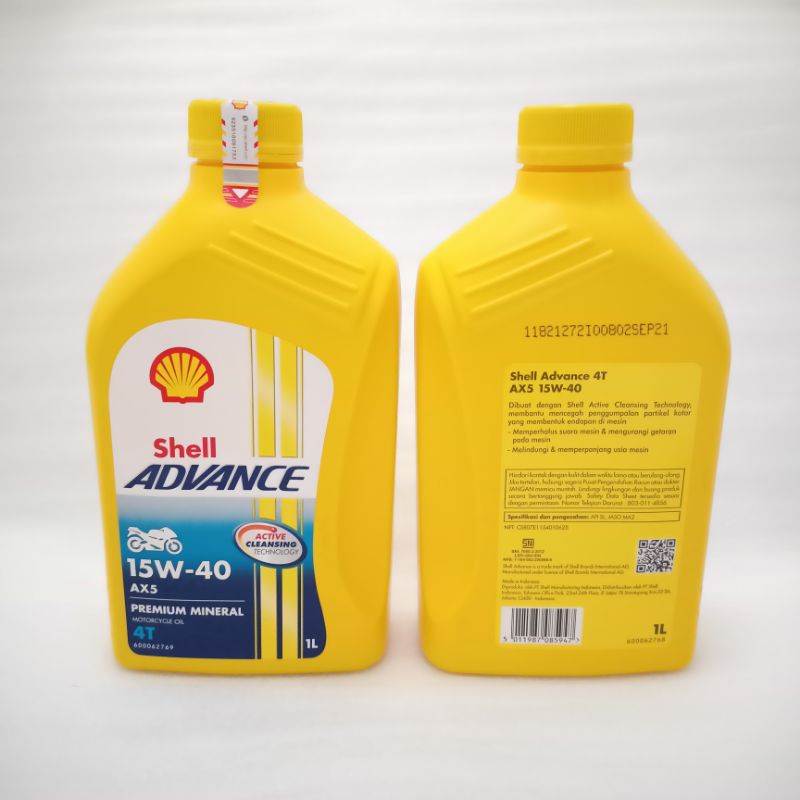 Jual Motor Sport - Oli Shell Advance AX5 1 liter | Shopee Indonesia