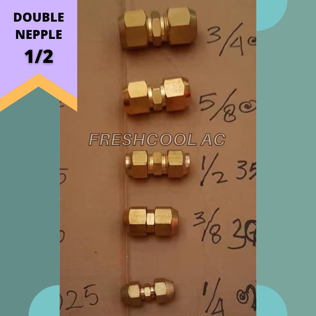 Jual DOUBLE NEPPLE DOUBLE NEPLE DOBEL NEPEL UKURAN 1/2 SAMBUNGAN PIPA ...
