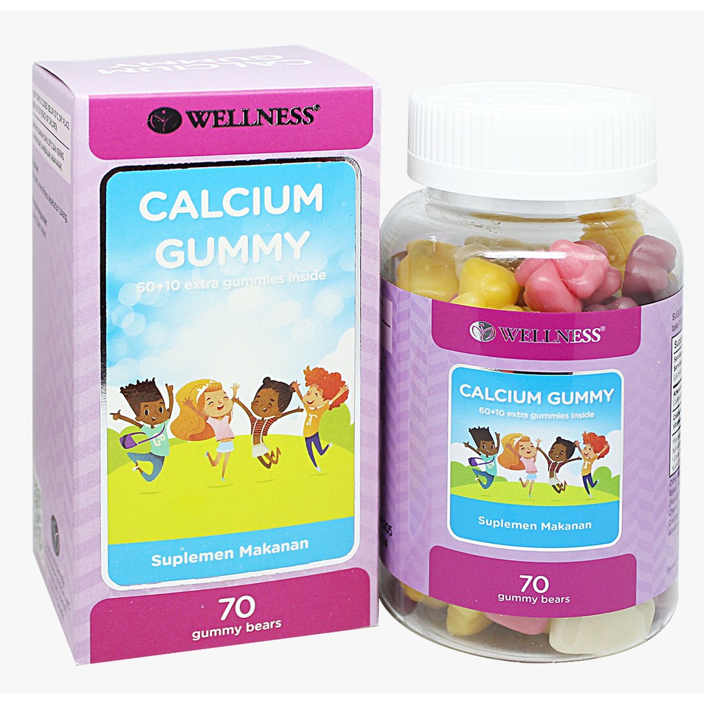 Jual Wellness Calcium Gummy - 70 gummy bears | Shopee Indonesia
