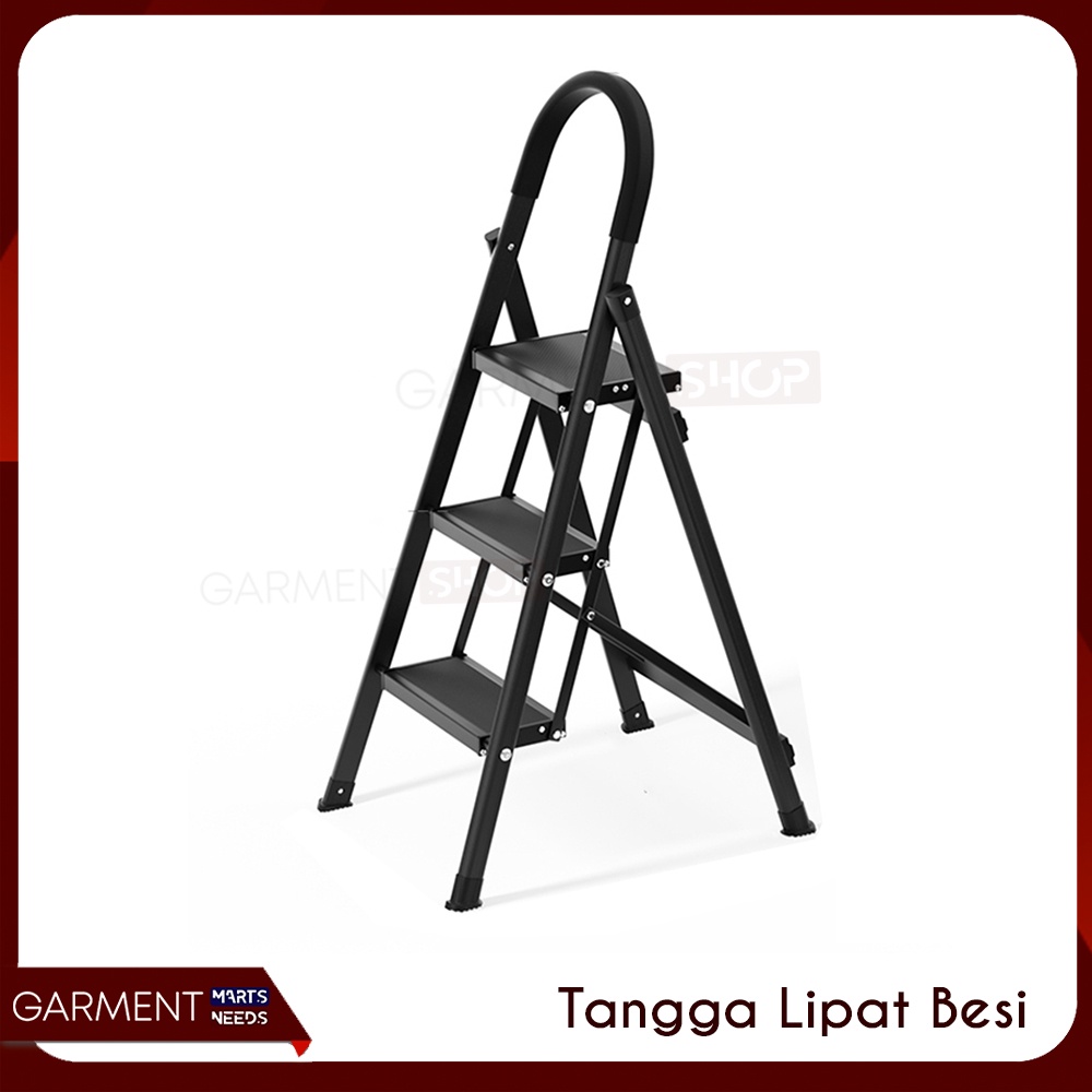 Jual Tangga Lipat 3 Tingkat Besi Handle Busa Anti Slip Pertukangan Alat ...