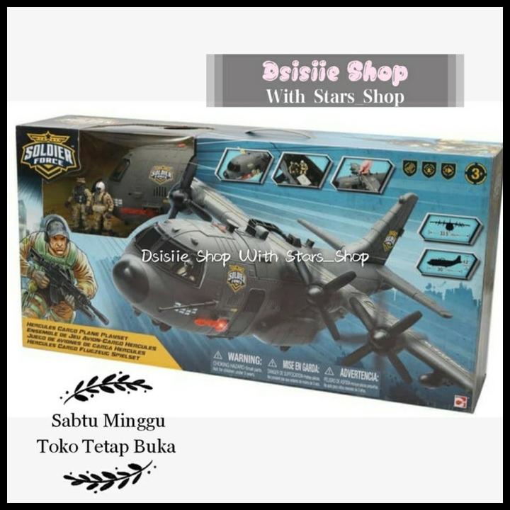 Jual Soldier Force Hercules Plane Playset Original / Mainan Pesawat Jet ...