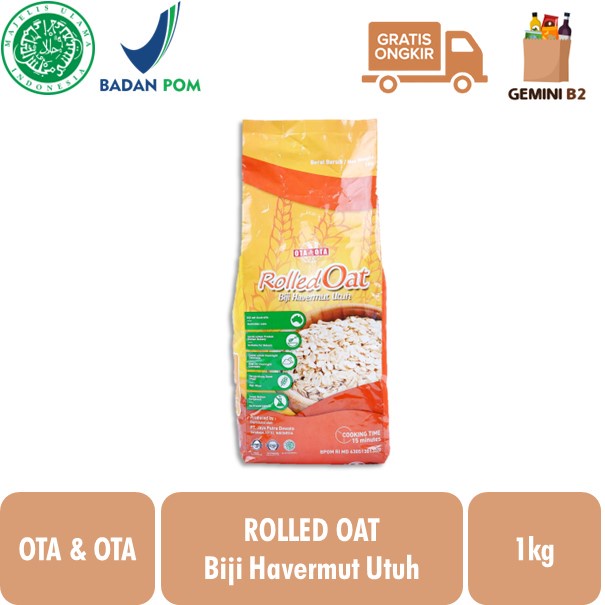 Jual OTA & OTA Rolled Oat Havermut / Havermout Utuh 1000gr | Shopee ...