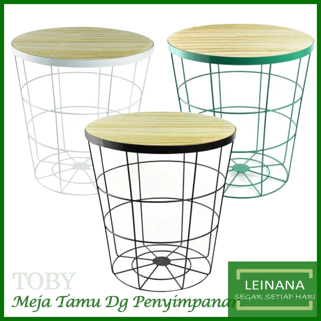 Jual TOBY meja tamu informa dengan keranjang | Shopee Indonesia