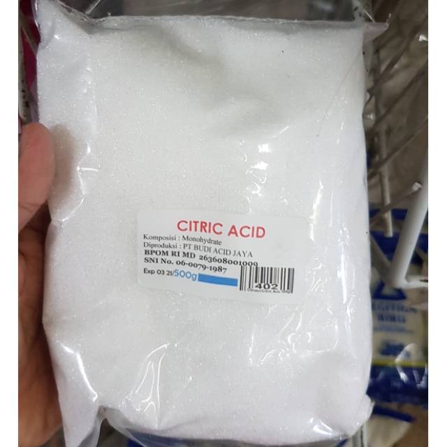 Jual CITRIC ACID 500GR - citrun - perisa Asam Sitrat | Shopee Indonesia