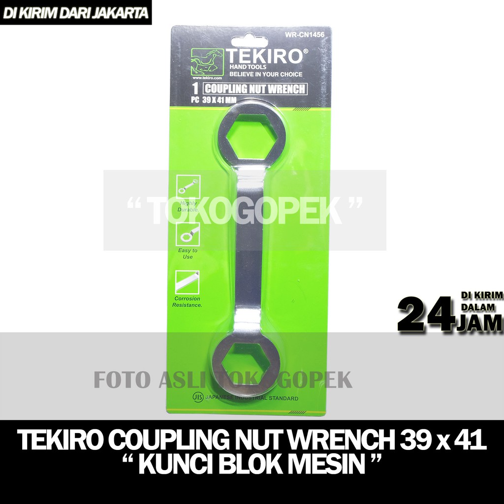 Jual TEKIRO WR-CN1456 COUPLING NUT WRENCH - KUNCI BLOK MESIN 39x41 MM ...