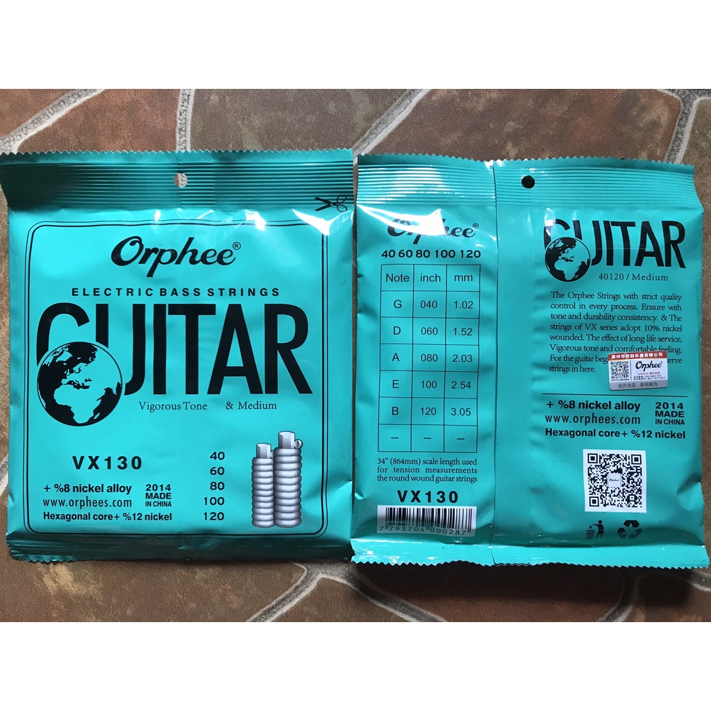 Jual Satu Set 5 Senar Bass Elektrik Orphee Vx130 Ukuran 040 120 ...