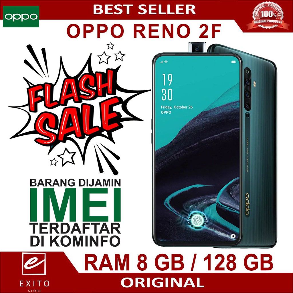 Jual OPPO RENO 2F RAM 8GB ROM 128GB GARANSI RESMI PRE ORDER | Shopee Indonesia