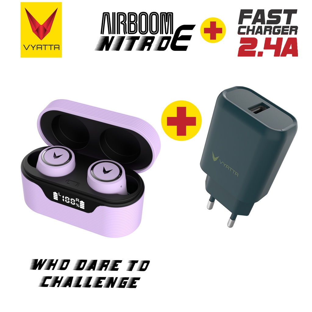 Jual VYATTA Airboom Nitro E Tws Bluetooth Headset Earphone Gaming Mode ...