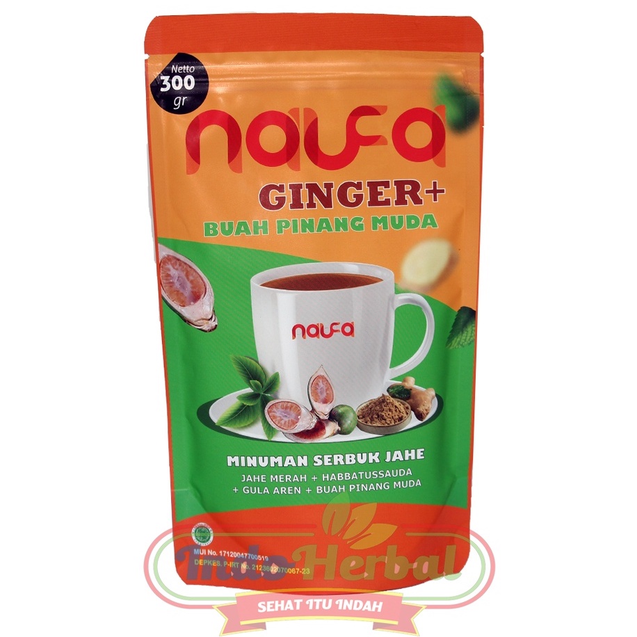 Jual Naufa Ginger Plus Buah Pinang Muda 300 gr | Minuman Serbuk Jahe ...