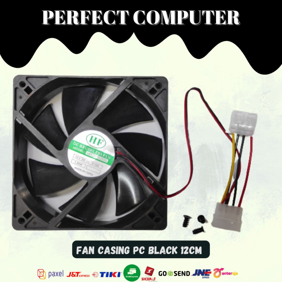 Jual FAN CASING PC BLACK (DIAMETER 12cm) | Shopee Indonesia