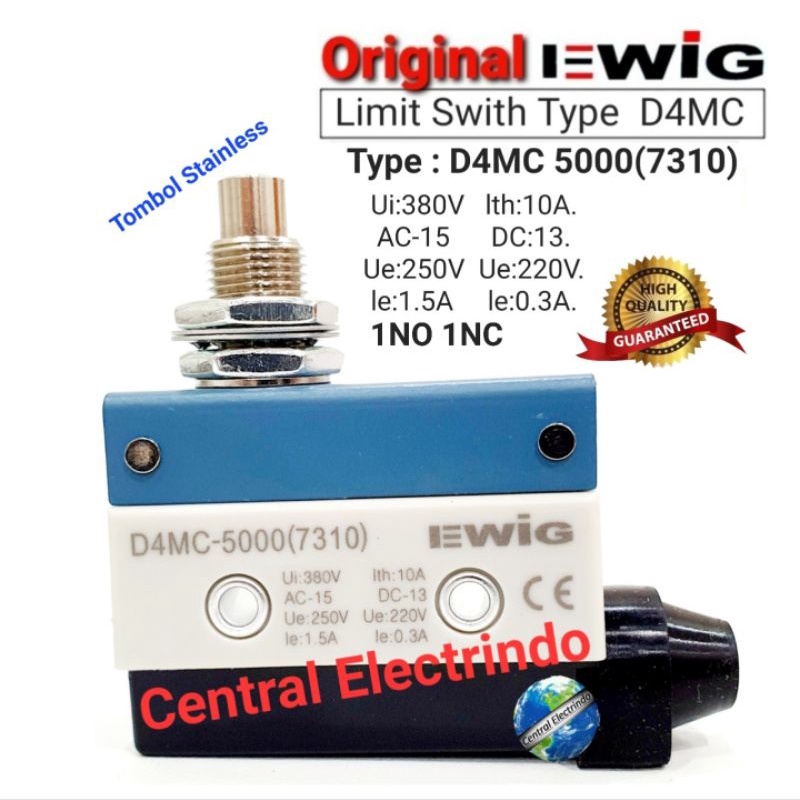 Jual Limit Switch/Micro Switch D4MC 5000 (7310) 1NO 1NC EWIG. | Shopee ...