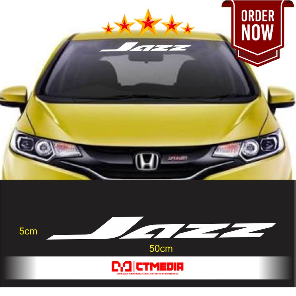 Jual Stiker Kaca Depan Mobil Honda Jazz - Car Decal Sticker | Shopee ...