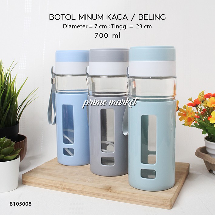Jual Botol Minum Kaca Botol Kaca Botol Minum Beling Termos Kaca 700 ml ...