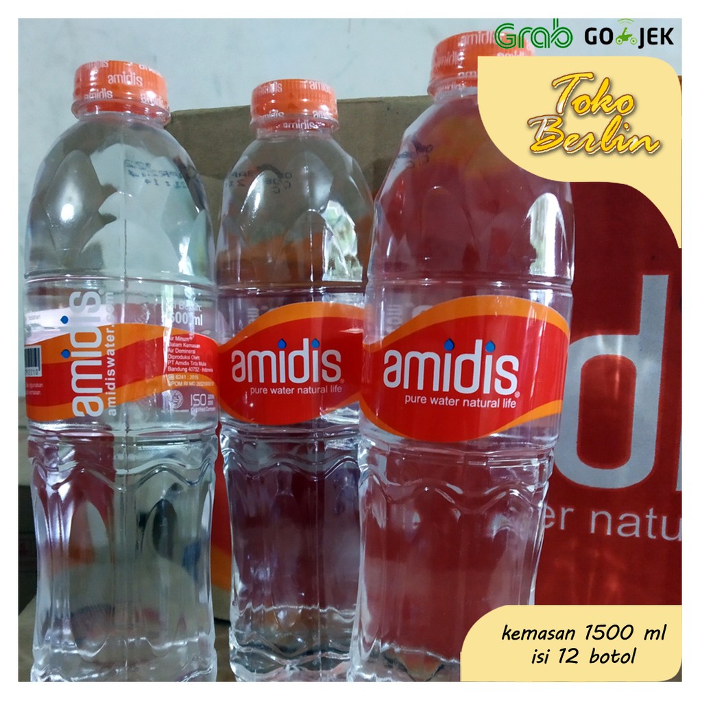 Jual AMIDIS 1500 ML ISI 12 BOTOL AIR MINUM DISTILASI | Shopee Indonesia