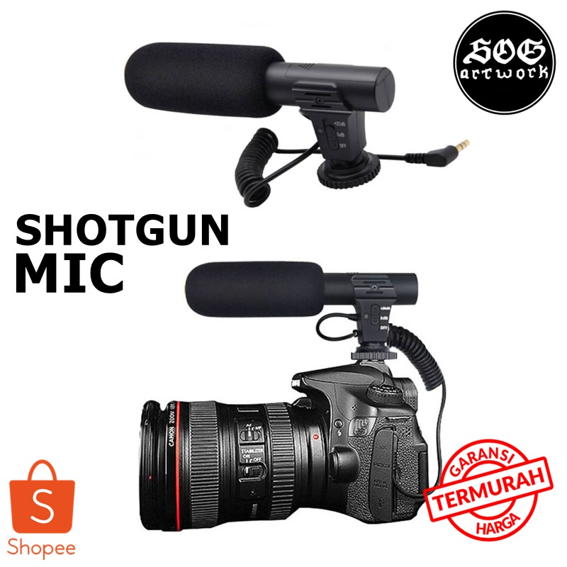 Jual Mic Shotgun Microphone untuk DSLR universal | Shopee Indonesia