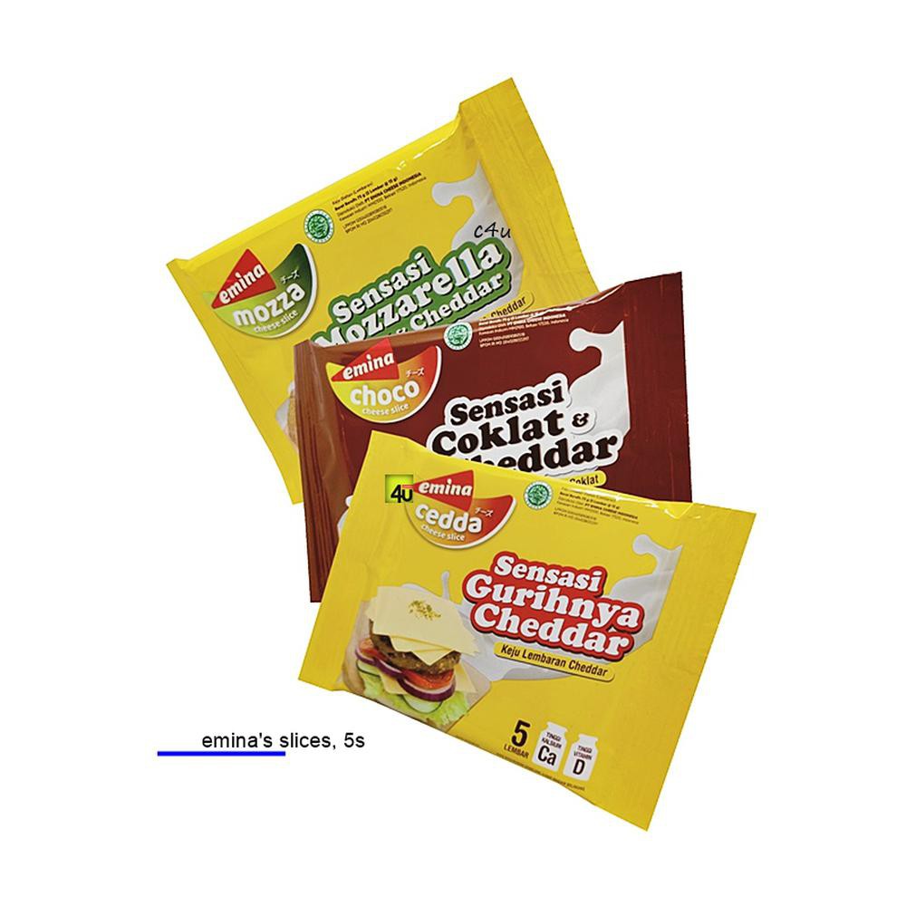 Jual EMINA Cheddar Cheese Slice - Pack isi 5 lembar | Shopee Indonesia
