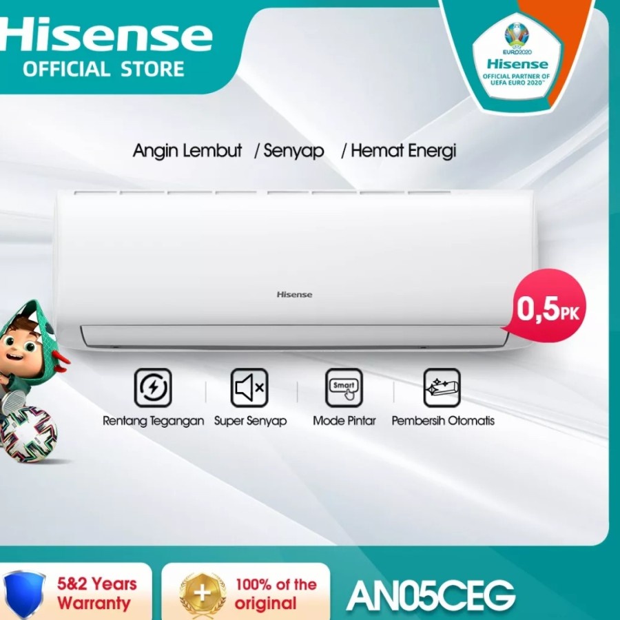 Jual AC HISENSE AN05CDG 1/2PK + PASANG 0,5PK MURAH | Shopee Indonesia
