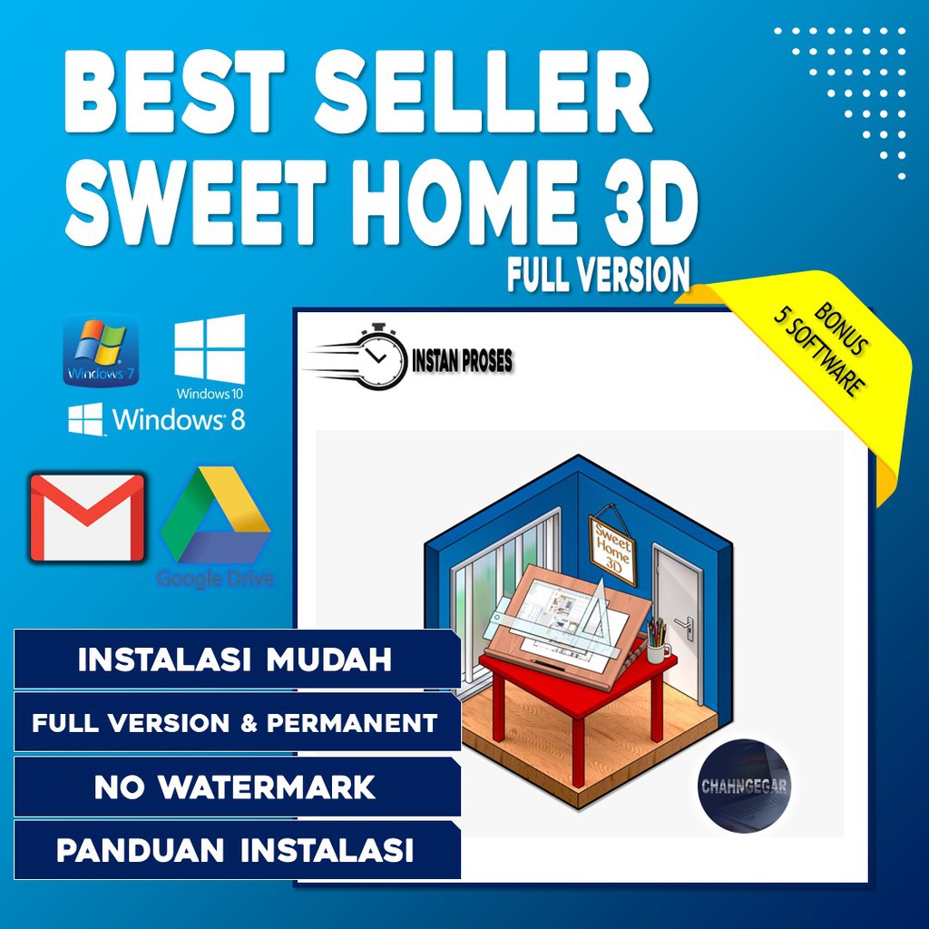 Jual SWEET HOME 3D 2024 Pro Full | Software Arsitektur Design Interior ...
