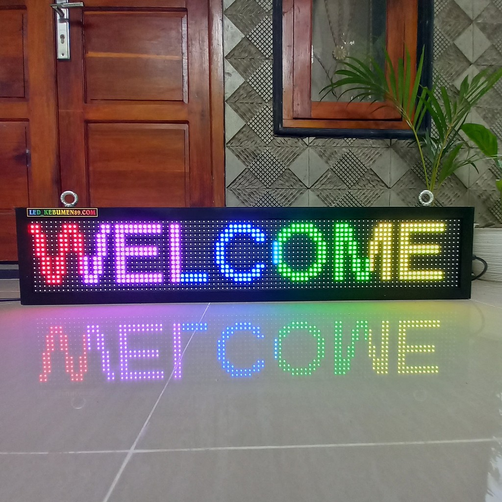 Jual Running text full color RGB100x20cm outdoor | Shopee Indonesia