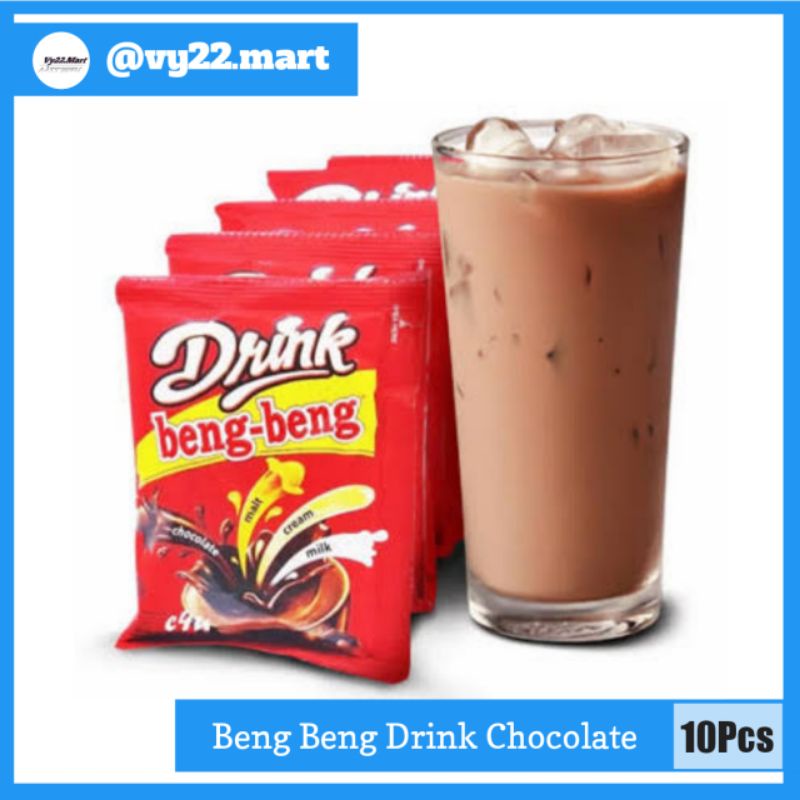 Jual Beng-Beng Drink Chocolate Minuman Cokelat 1 Renteng isi 10 Sachet ...