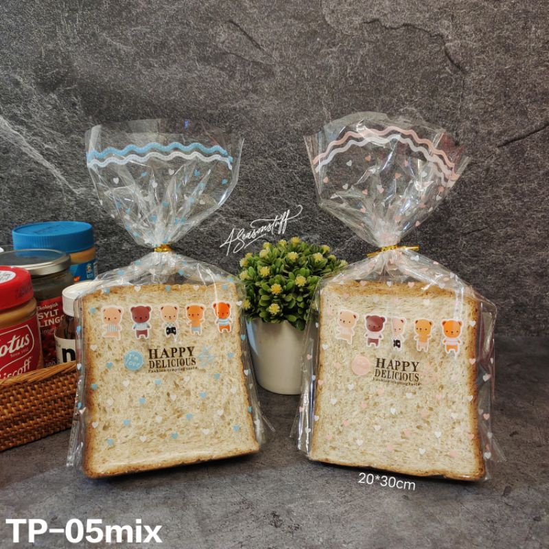 Jual TP-05mix plastik kemasan roti tawar bungkus roti manis toast ...